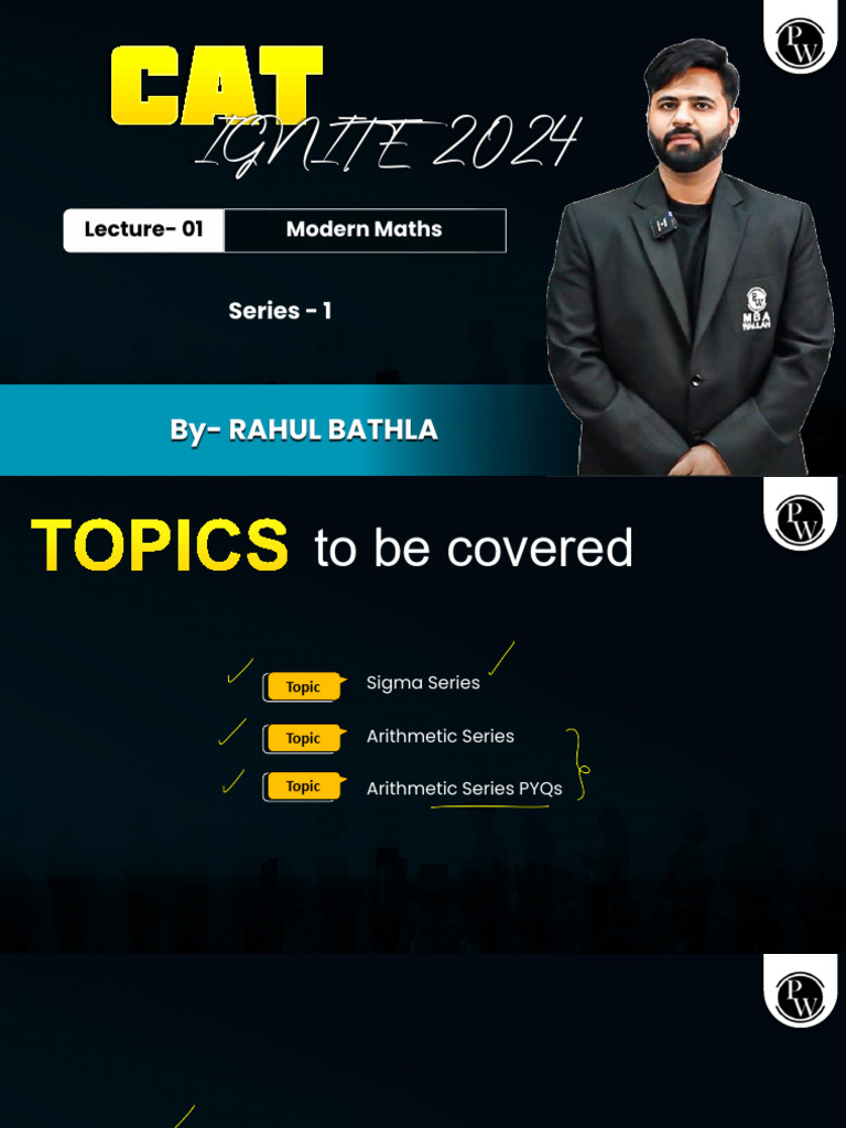 Modern Maths 01 - Class Notes - MBA IGNITE-2024 | PDF
