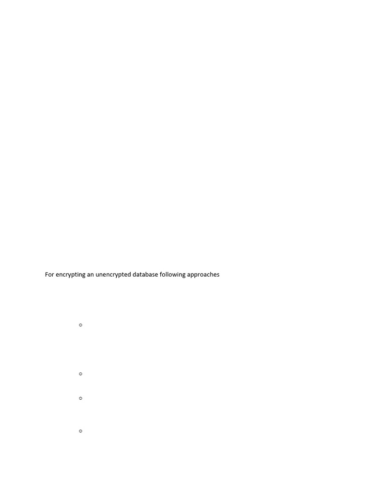 Encrypt Unencrypted DB | PDF