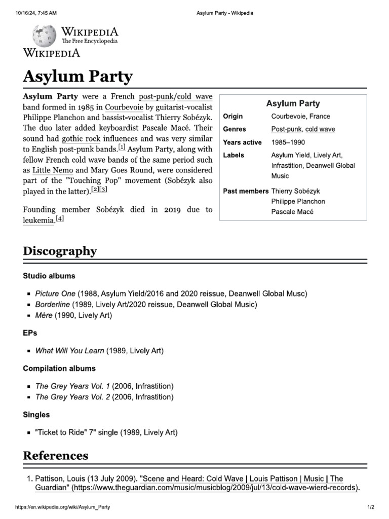 Asylum Party | PDF