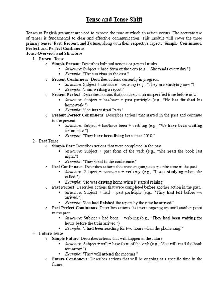 Efr Cat II Materials Tenses | PDF