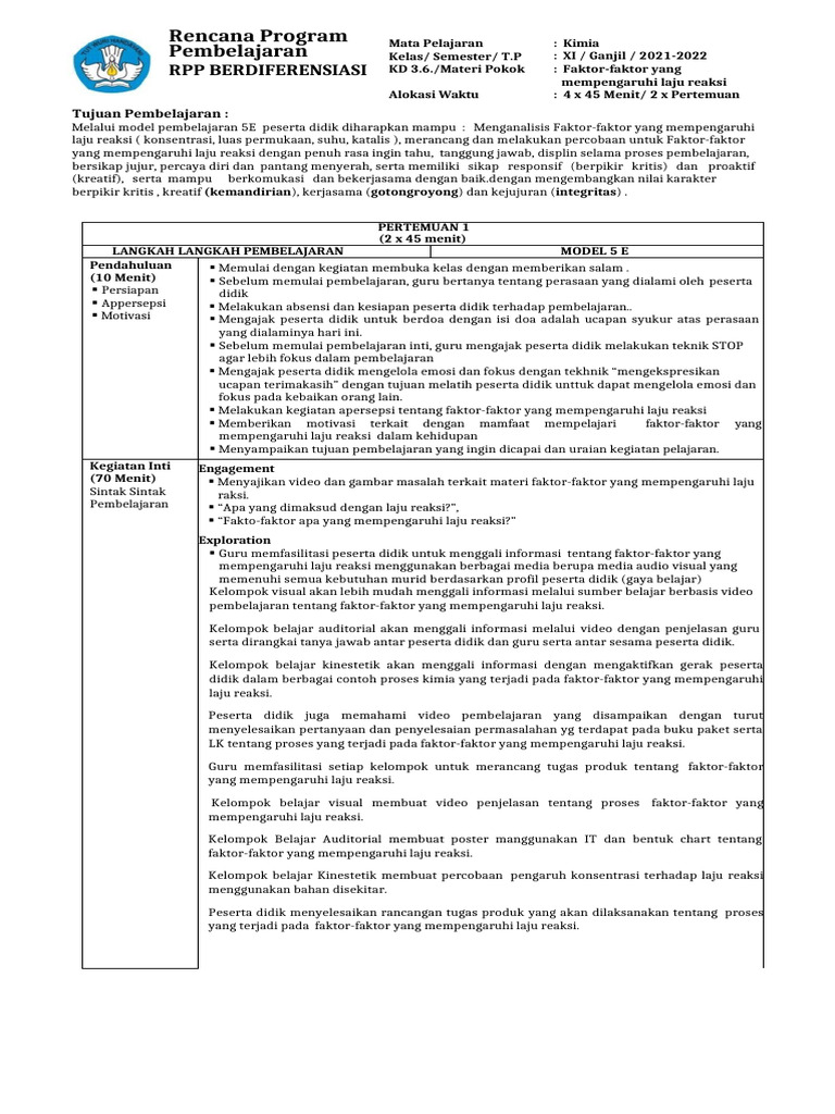 RPP Pembelajaran Sosial Dan Emosional Irma Sary - CGP Angkatan 3 Kabupaten Labuhanbatu | PDF