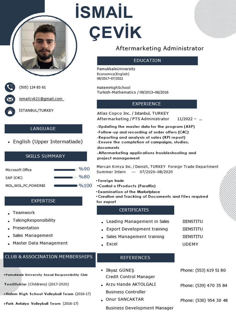 İsmail ÇEVİK Current CV | PDF