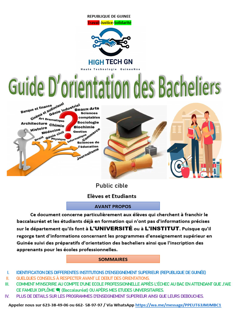 Guide d'Orientation des Bacheliers 2025 | PDF | Agronomie | Affaires