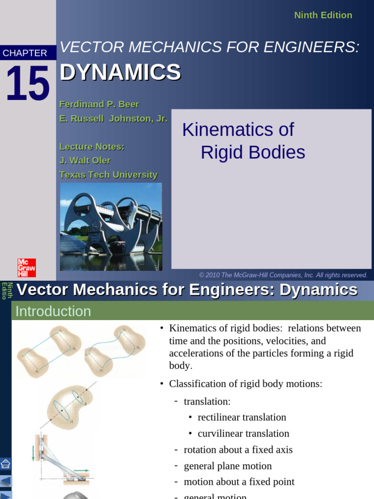 Kinematics of Rigid Bodies Explained | PDF | Acceleration | Rotation ...