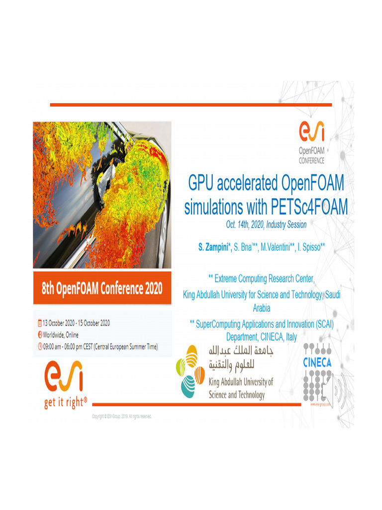 OpenFOAM 2020 KAUST Zampini | PDF