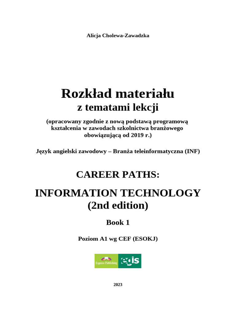 RM Information Technology 2nd-Ed Book 1 Podstawa 2019 | PDF