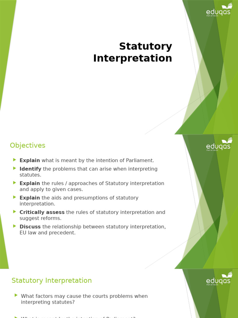 Statutory Interpretation | PDF