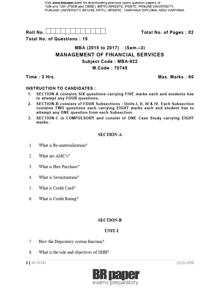 MFS (3rd) May2019 | PDF