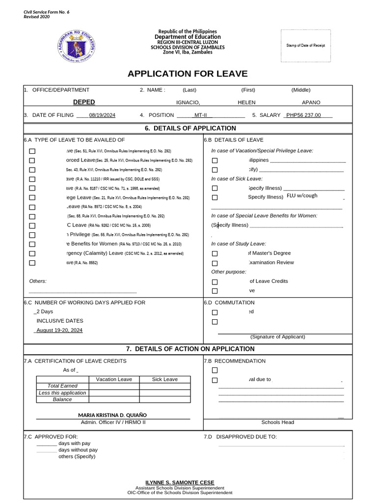 Form 6 New Blank | PDF