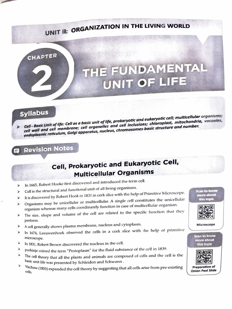 Fundamental Unit of Life | PDF