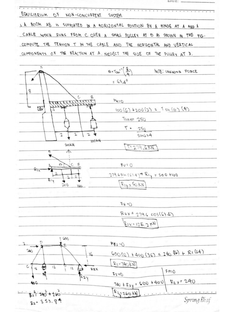 8.equilibrium of Non-Concurrent Force System | PDF