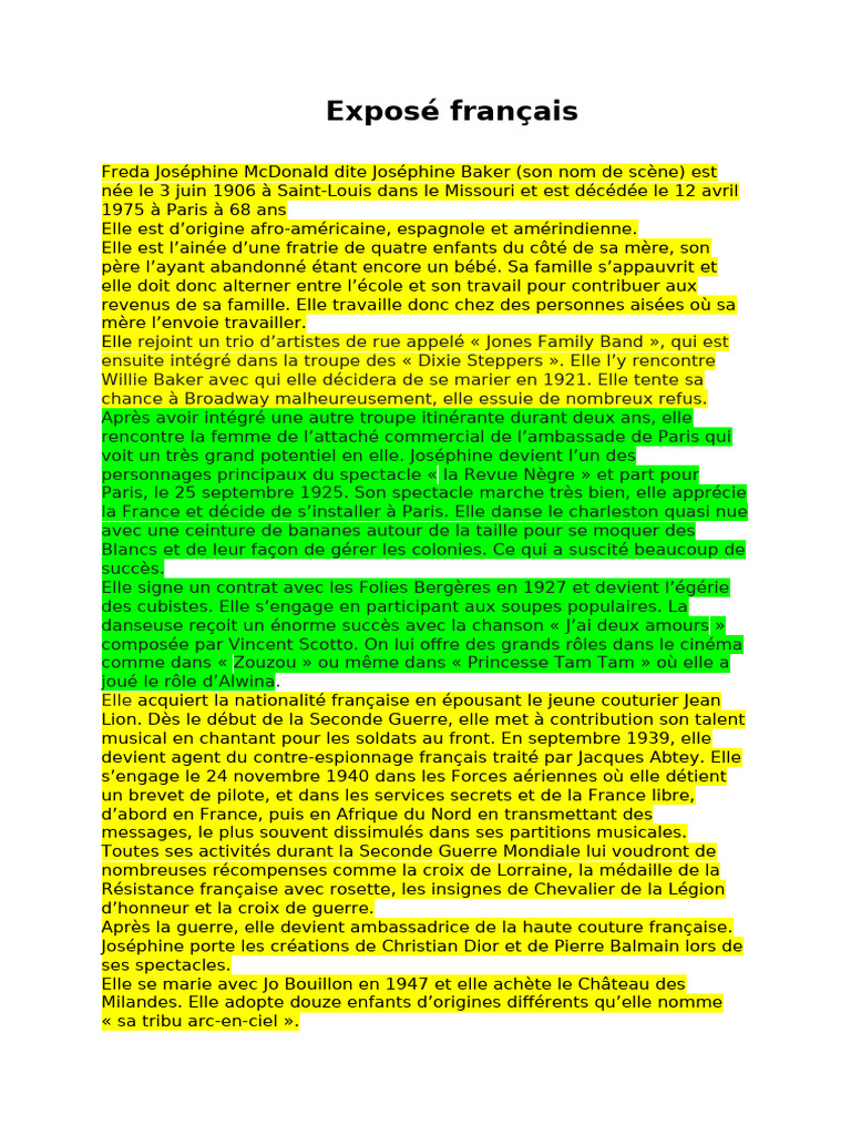 Exposé Français | PDF