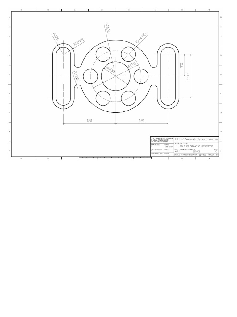 Ban Ve CAD 2D - N1 - 65CTM | PDF