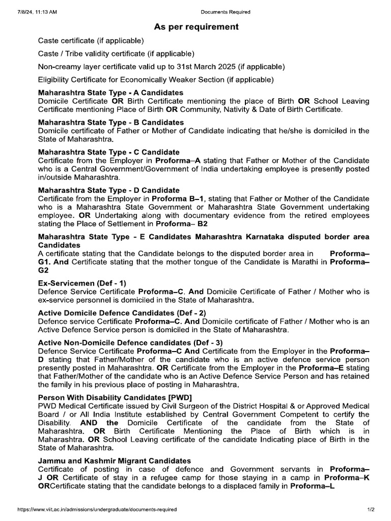 Documents Required | PDF