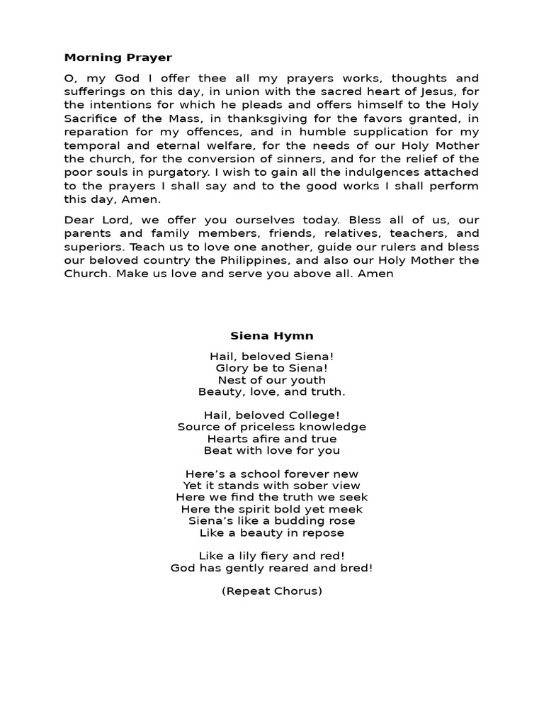 Morning Prayer | PDF