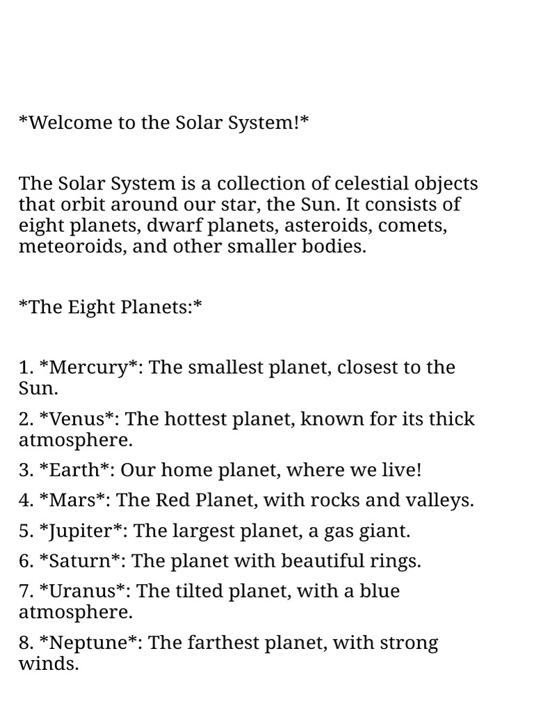 Introduction To The Solar Sytem | PDF | Science & Mathematics