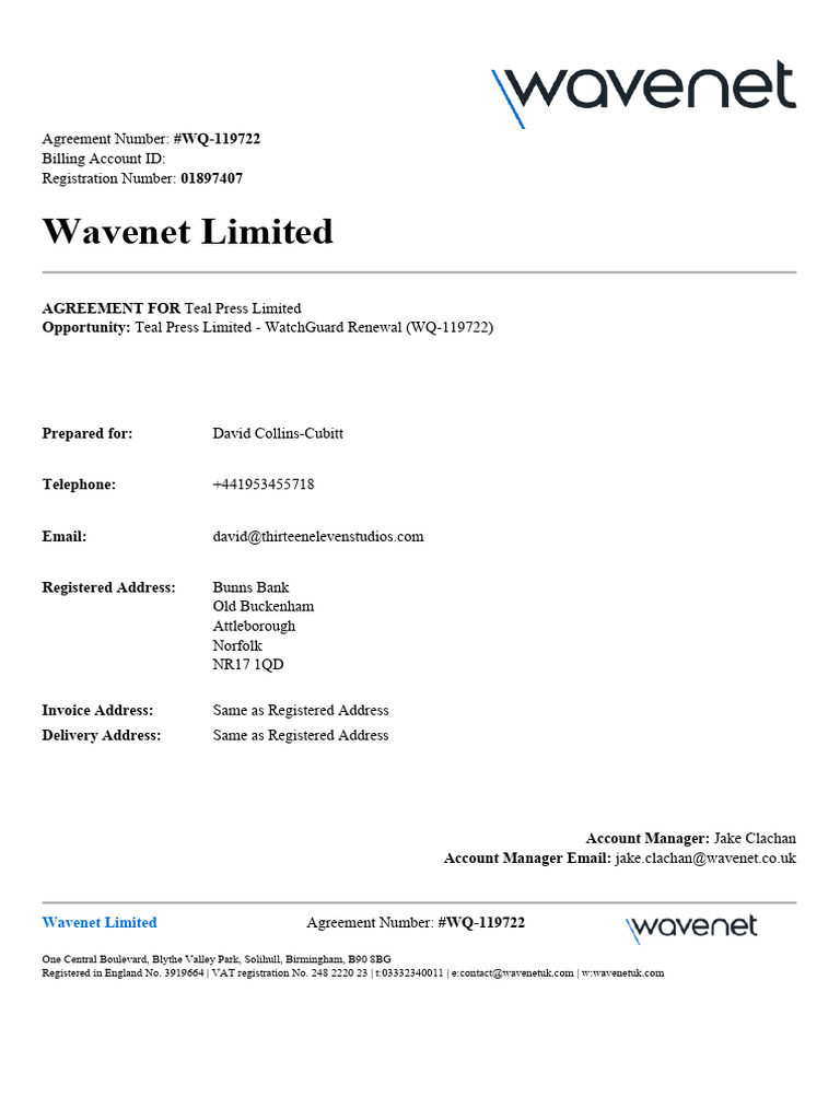 Wavenet Signed Document - New | PDF
