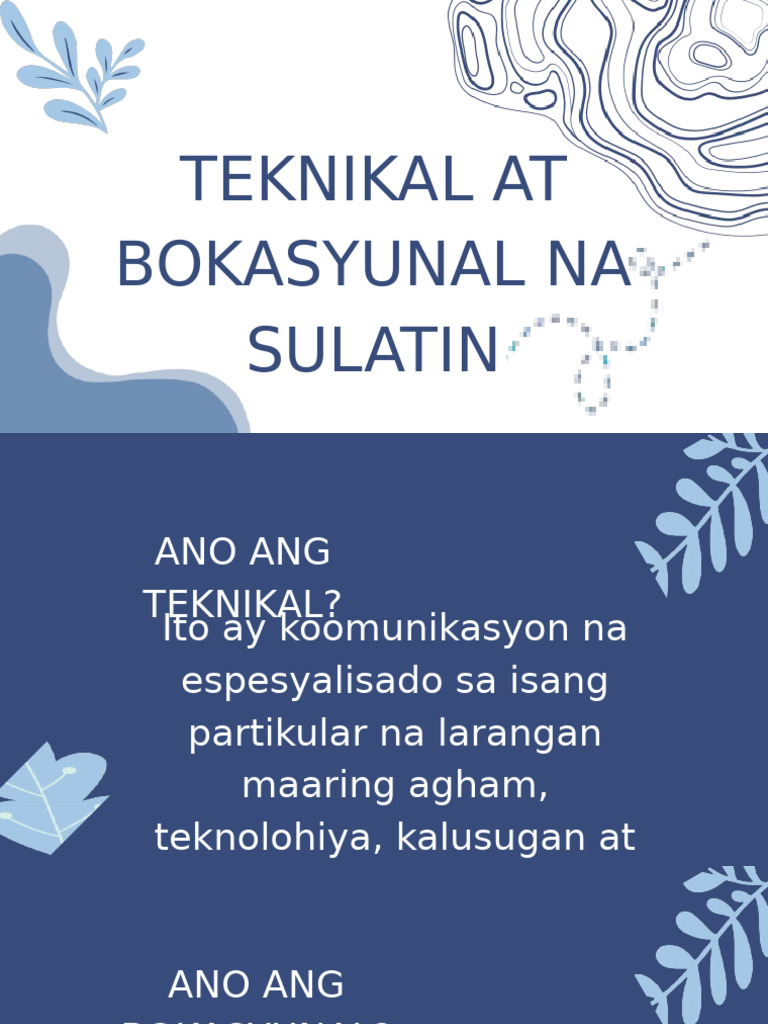 Teknikal at Bokasyonal Na Sulatin | PDF