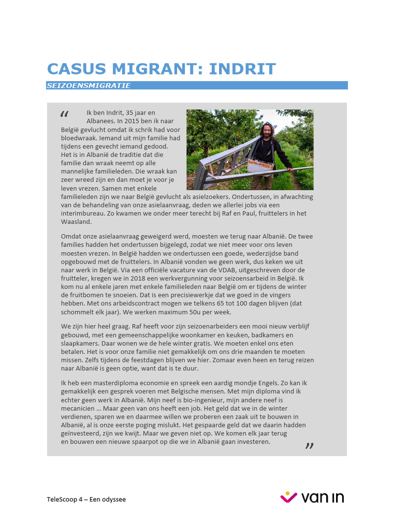 TELE4 D T2H1 Verhaal Indrit | PDF