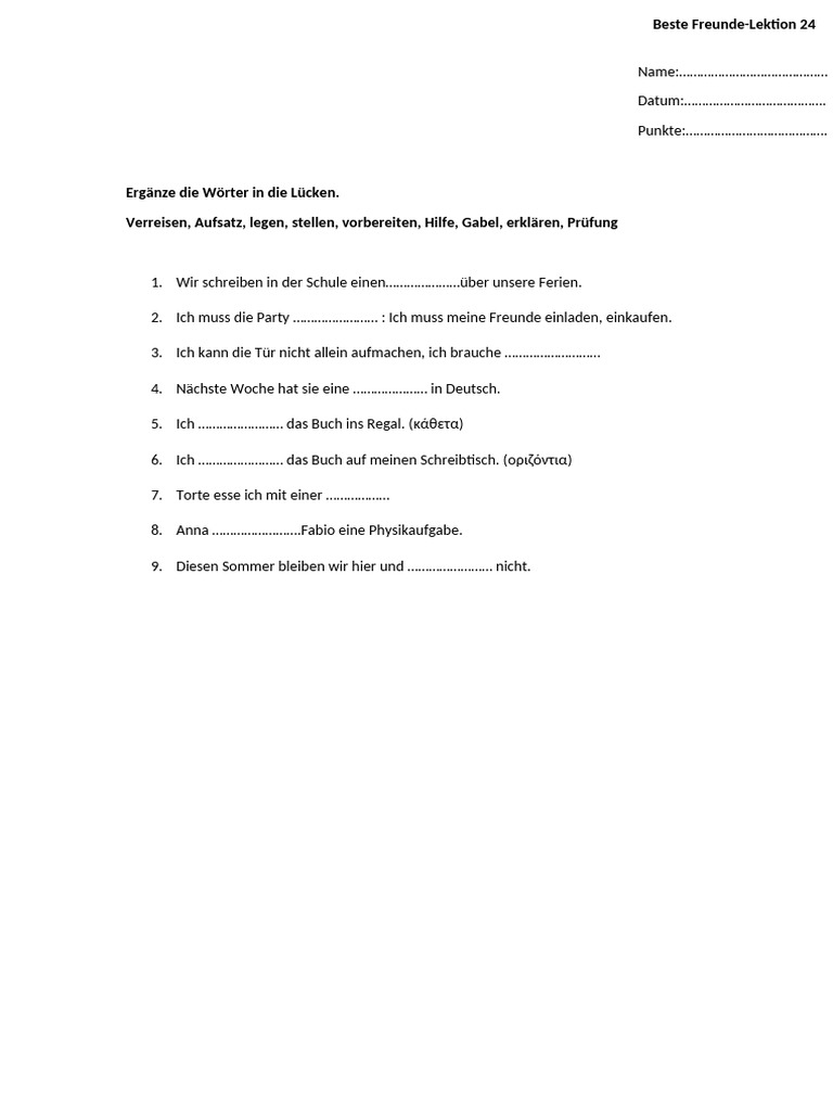 Beste Freunde Lektion-24 | PDF