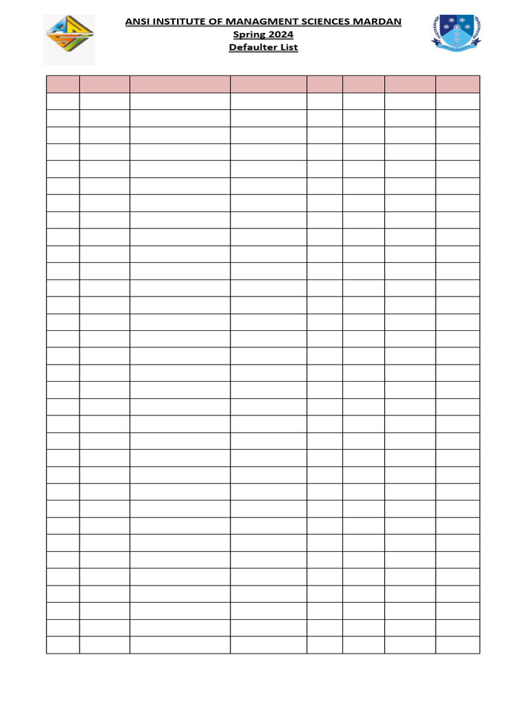 SUIT Defaulter List Spring 2024 | PDF