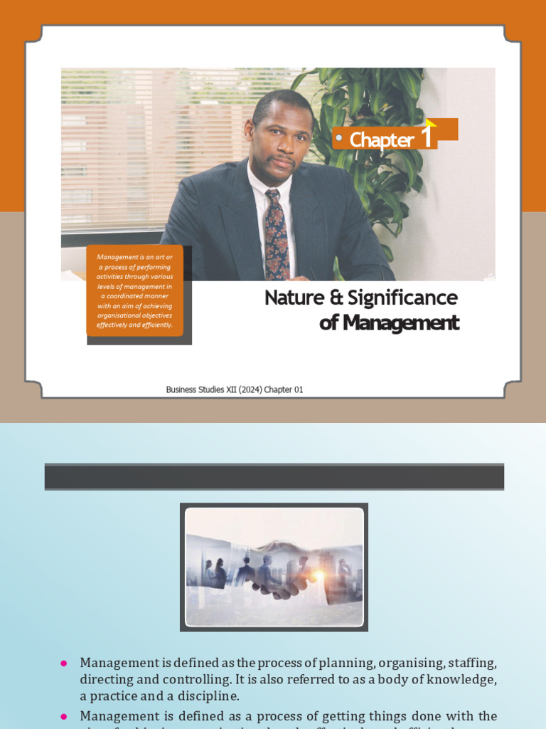 Nature & Significance: of Management | PDF | Science | Goal