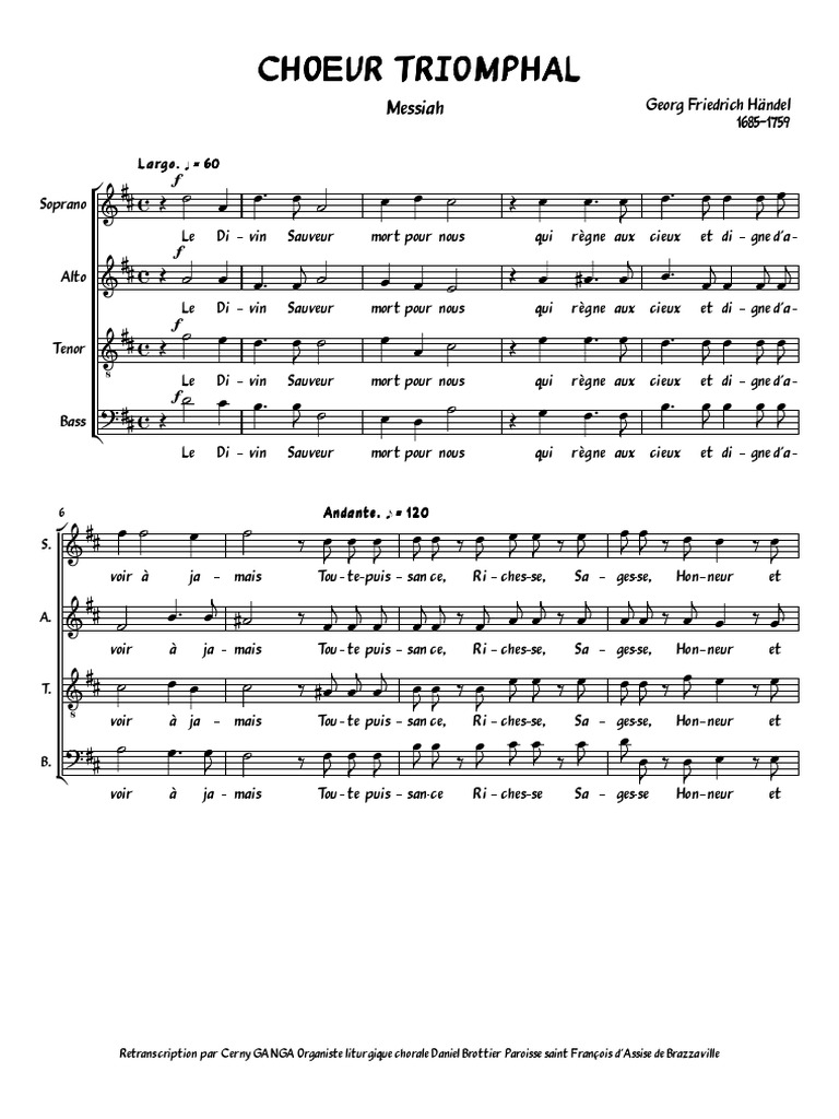 Le Divin Sauveur Haendel | PDF