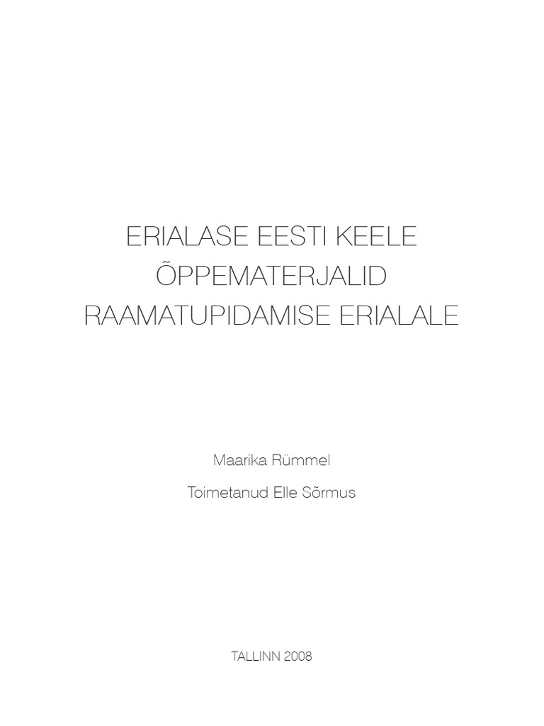 Raamatupidamine. Erialase Eesti Keele | PDF