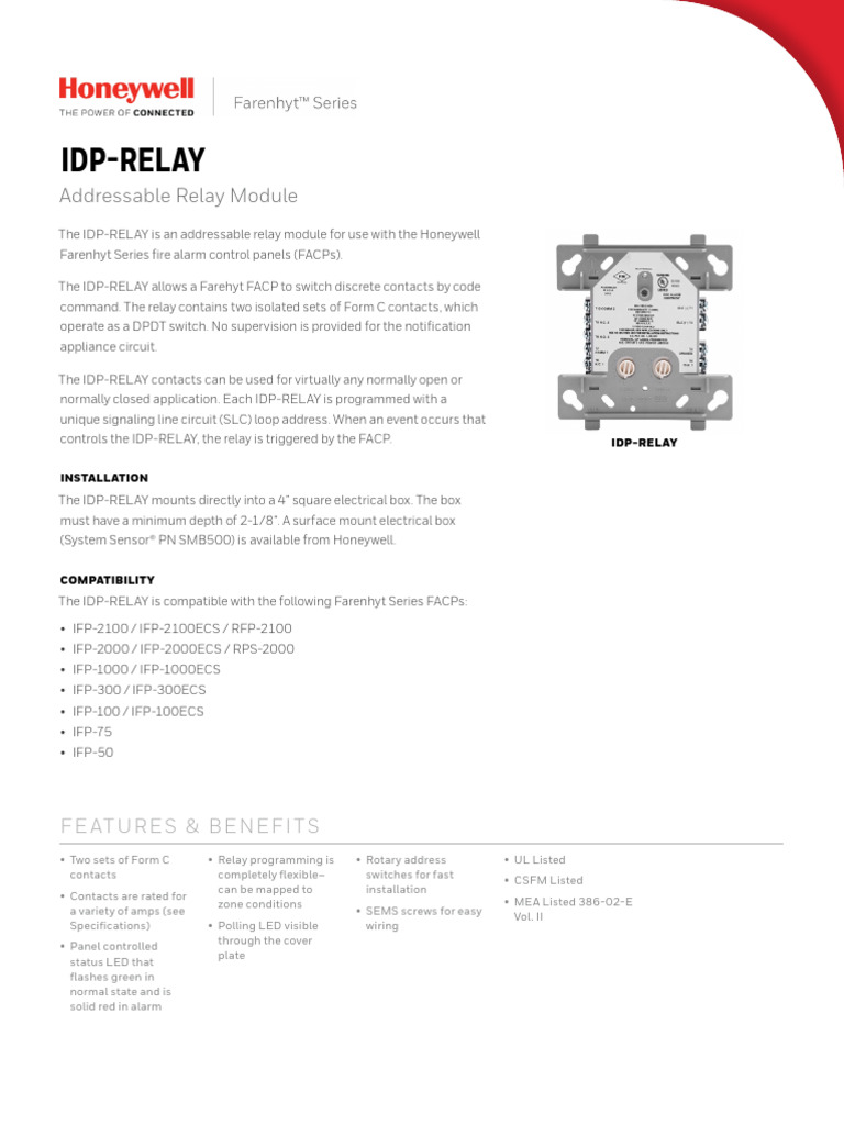 IDP Relay Datasheet | PDF