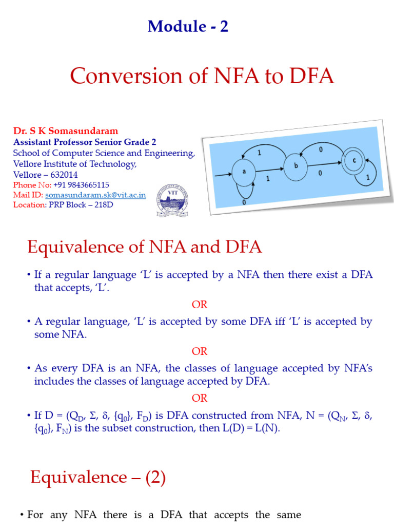 5-Conversion of NFA To DFA-30-01-2024 | PDF