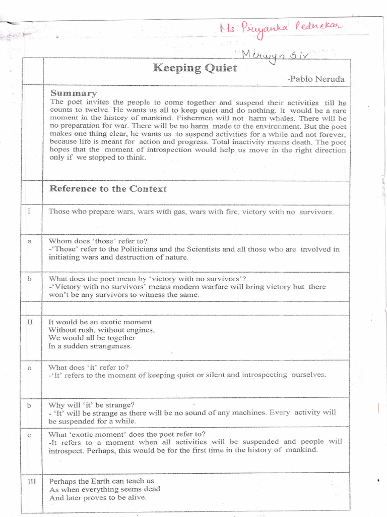 Keeping Quite | PDF