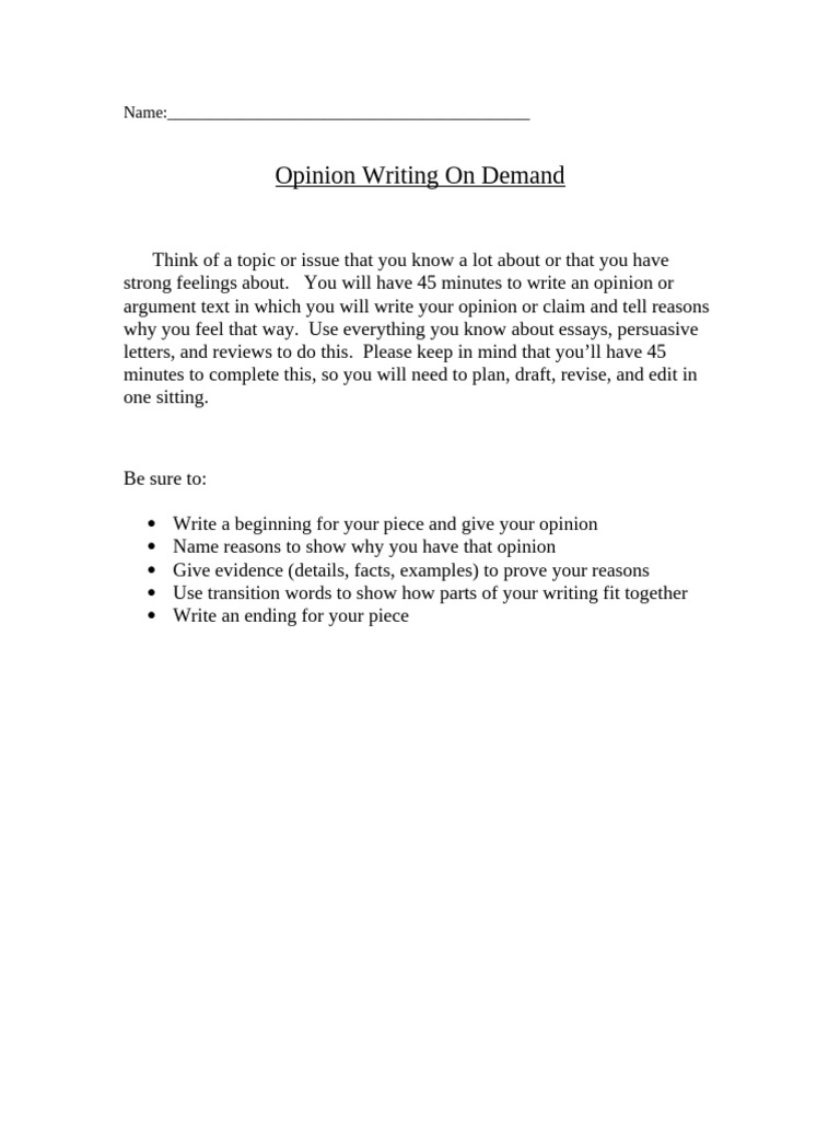 Opinion on Demand- SGO | PDF