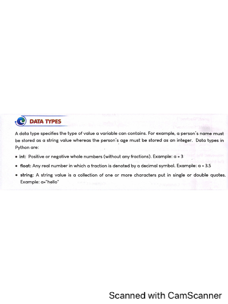 03-Data Types | PDF