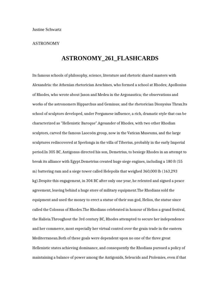 Astronomy 261 Flashcards Pdf