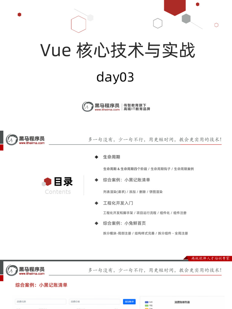 day03-生命周期 工程化开发 (组件入门) | PDF