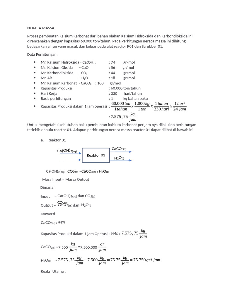 NERACA MASSA Acakan | PDF