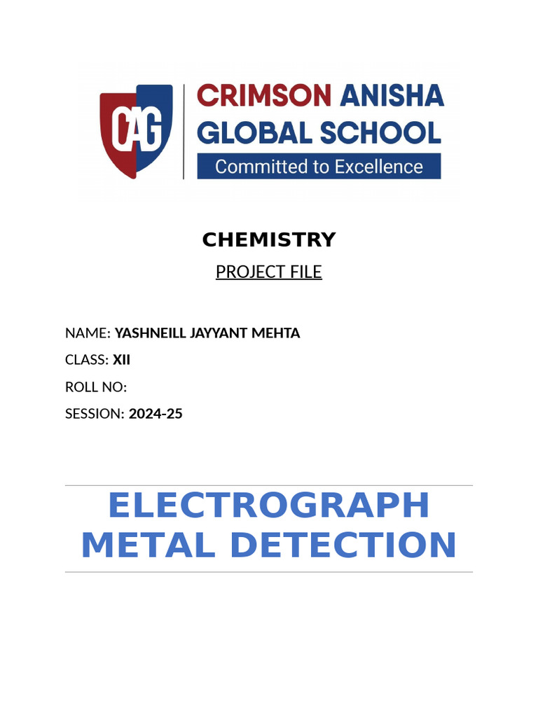 Chemistry Project | PDF
