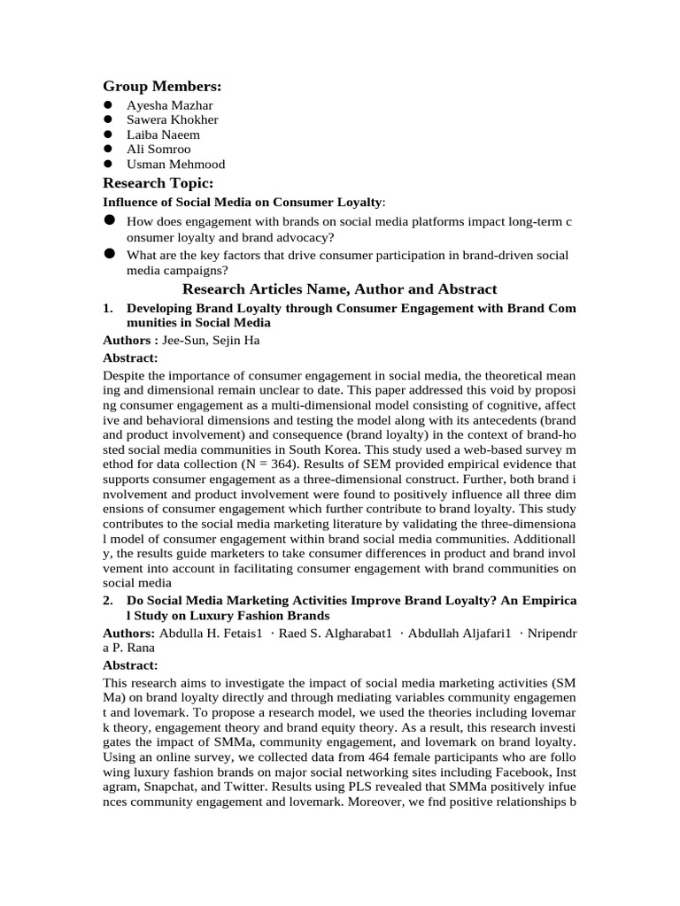 Group 1. Adv - Research Assignment Articles | PDF