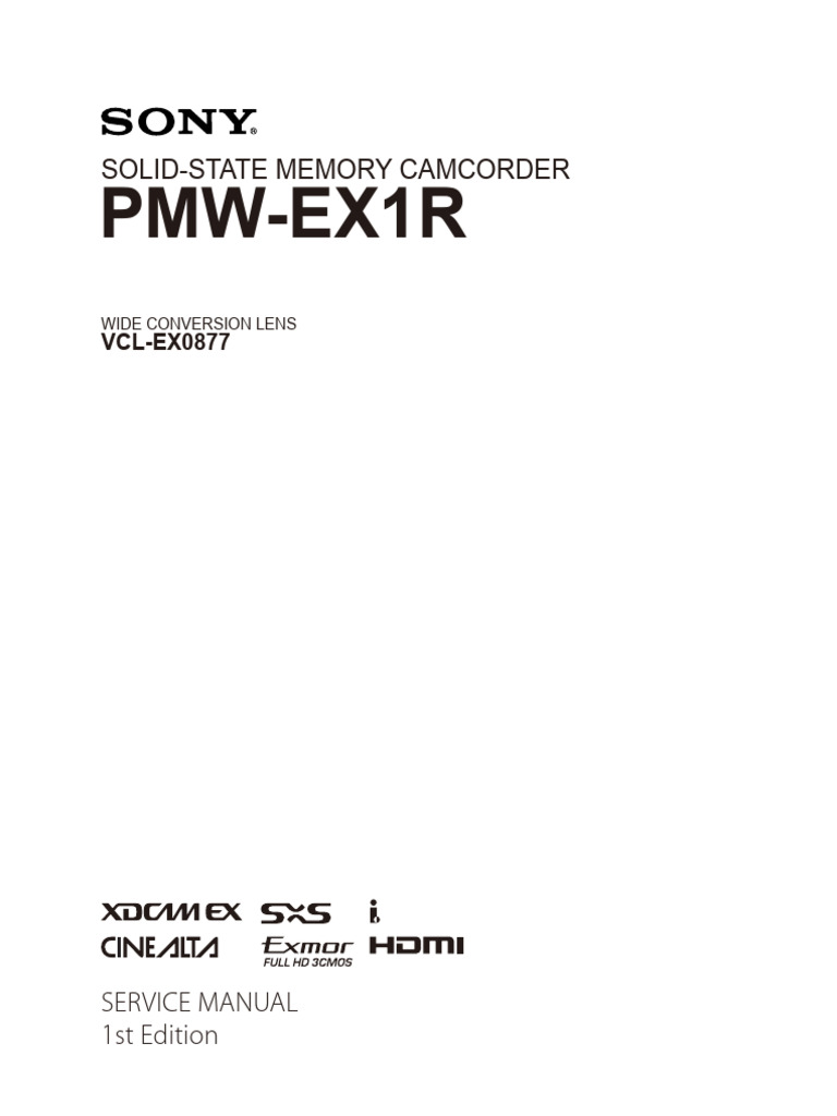 Sony PMW Ex1r Service Manual | PDF
