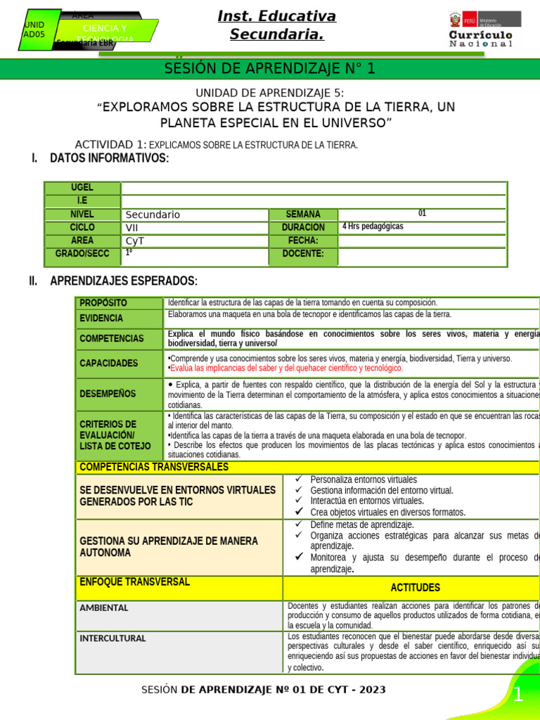 A-1º Ses-Act 1 Cyt Und 5 | PDF | Career & Growth | Art