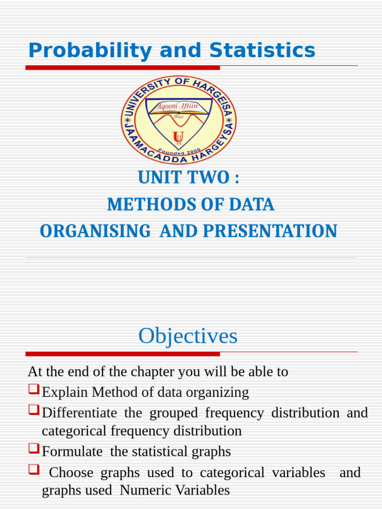 Methods of Data Organizing and Presentation | PDF