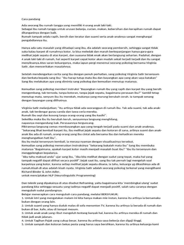 Cara Pandang Khotbah | PDF | Self-Improvement