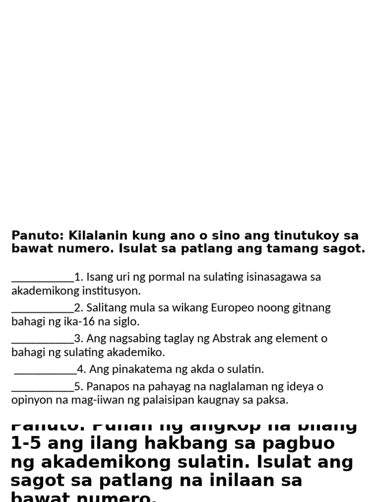 SINOPSIS o BUOD | PDF