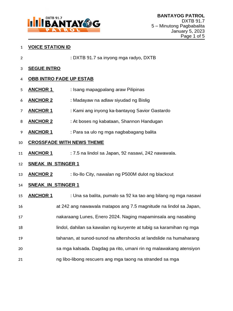 RBC-SCRIPT-1-3-jan-5 | PDF