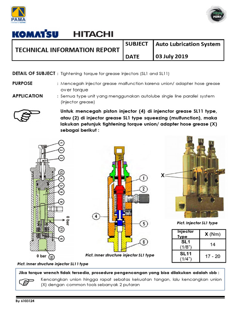 Prosedure Tightening Torque Adapter Injector 001 | PDF