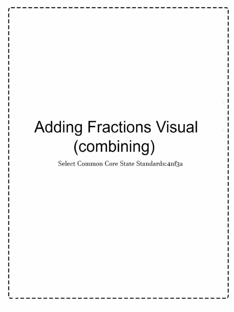 Adding Fractions Visual (Modified) | PDF