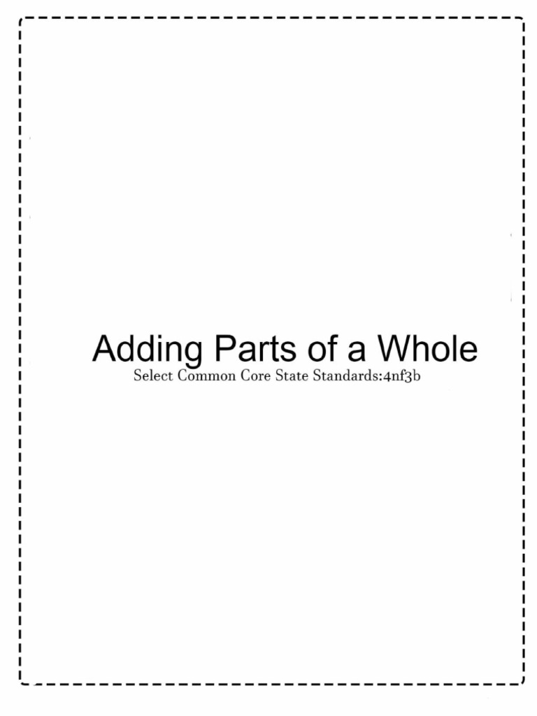 Adding Parts of A Whole (Modified) | PDF