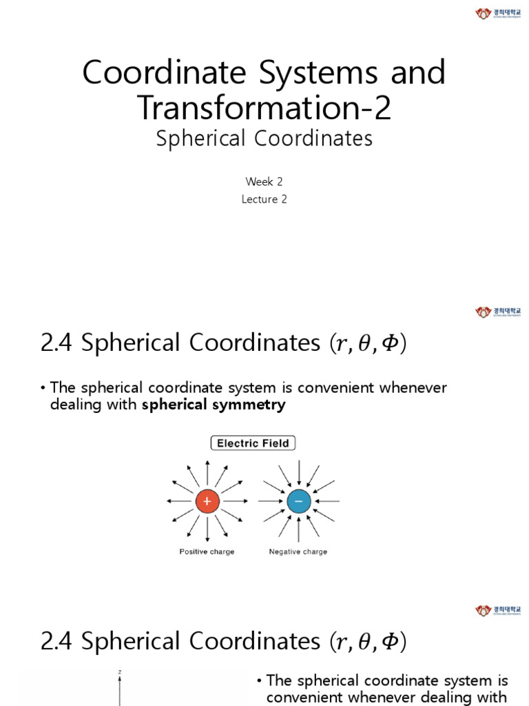 ElectroMagnetics - Chapter2.2 - COORDINATE SYSTEMS-2 | PDF | Geometry | Mathematical Objects