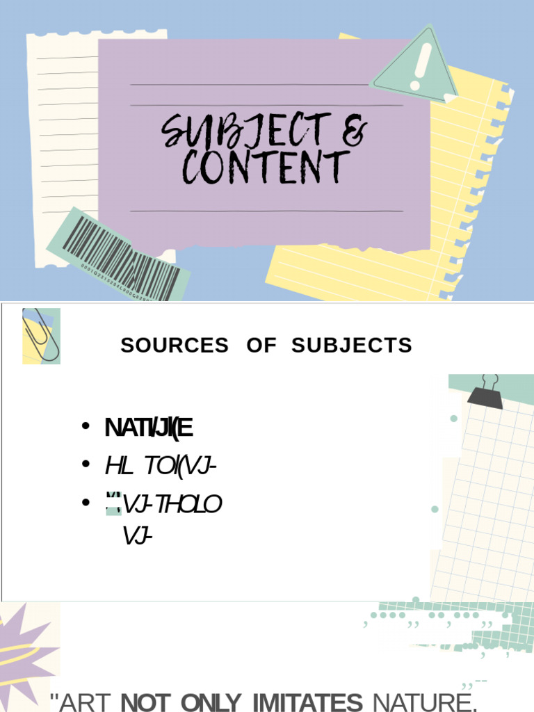Subject & Content | PDF