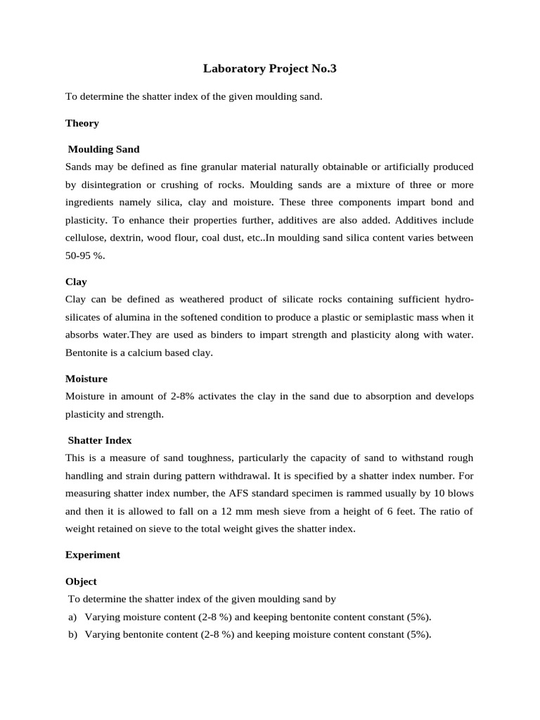 3 Shatter Index | PDF